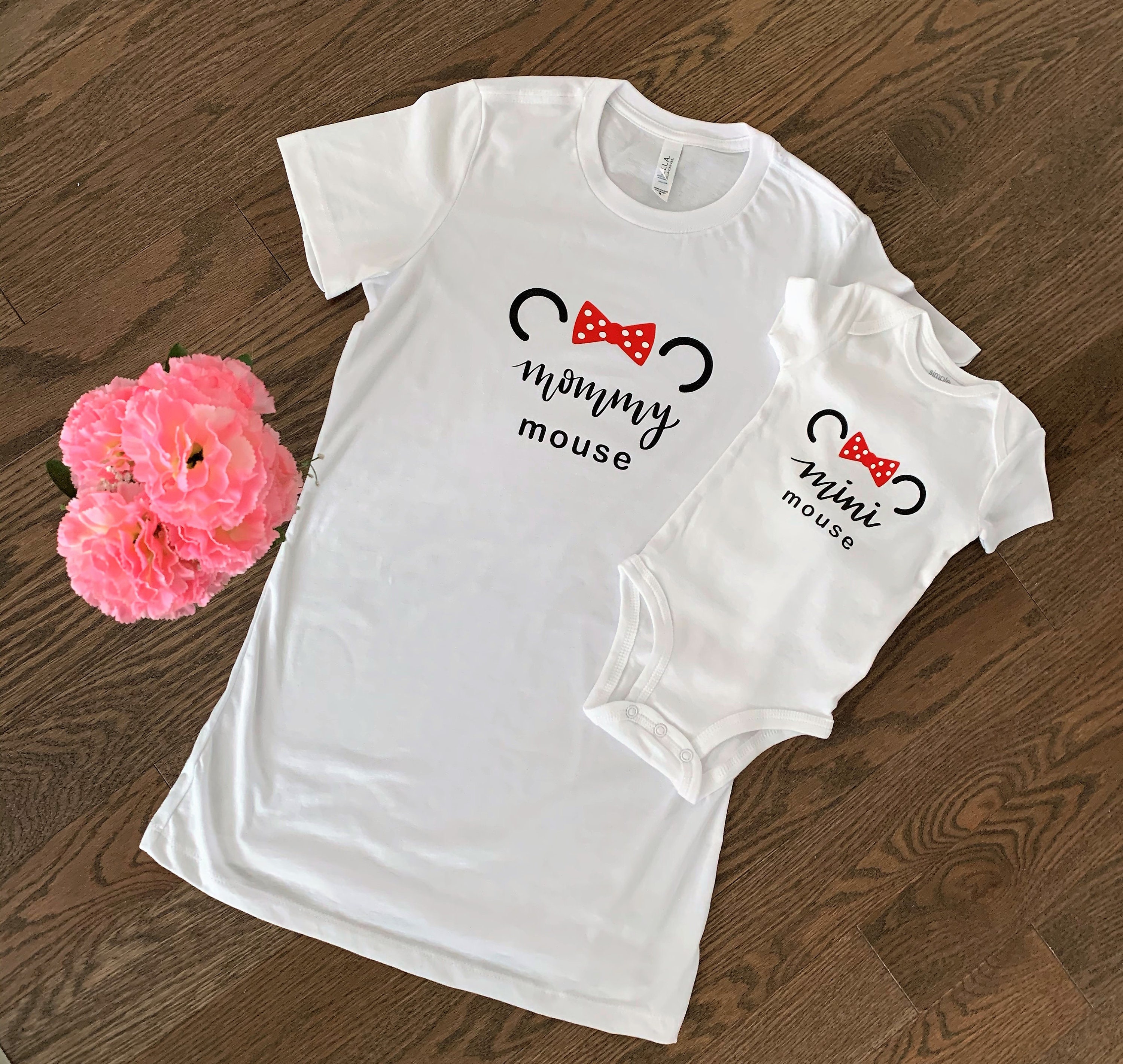 Mami y Mini Mouse Traje a juego, Minnie Mouse camiseta y bodysuit, mami ...