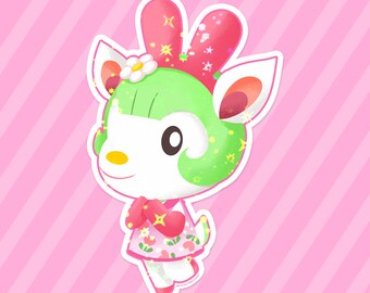 Hazel Animal Crossing Cute Vinyl Sparkly Star Holographic - Etsy