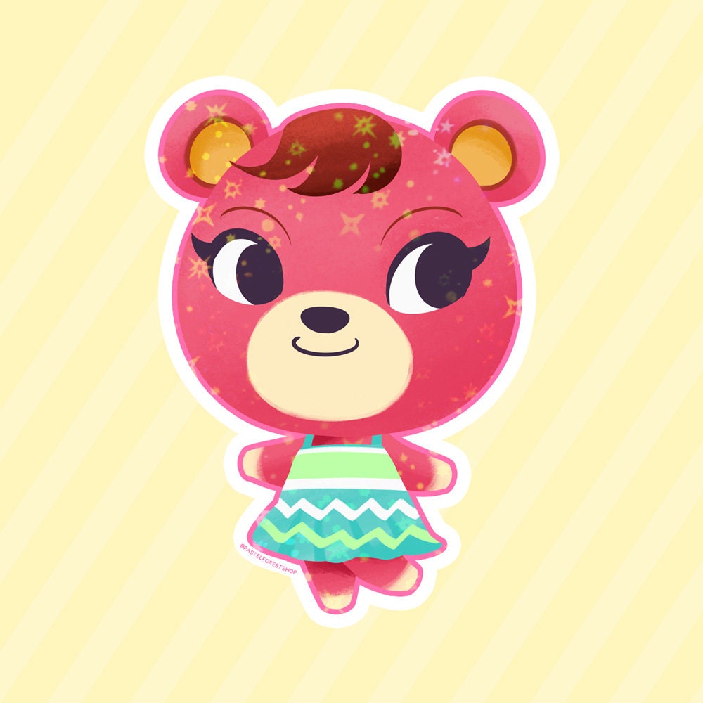 Cheri Animal Crossing Cute Vinyl Sparkly Star Holographic Sticker - Etsy