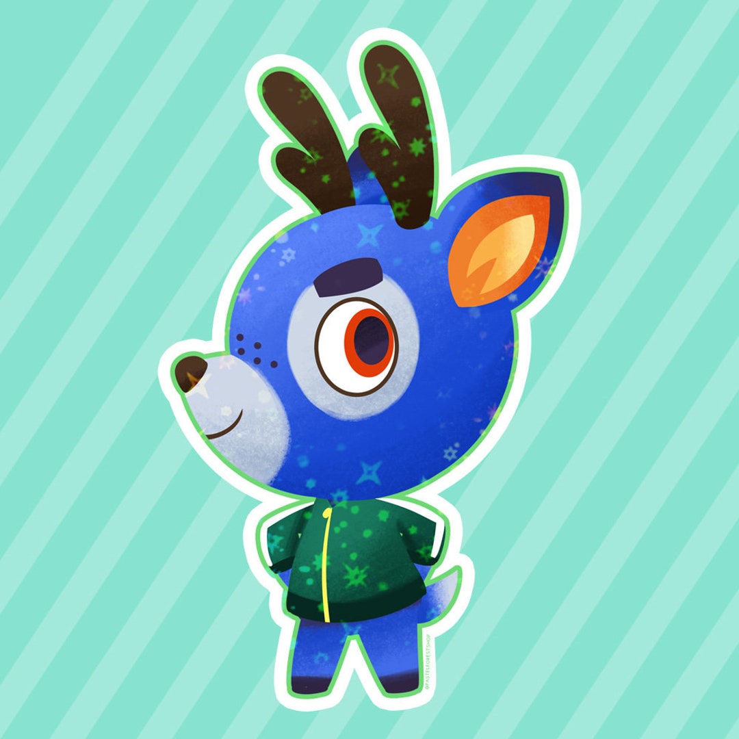 Bam Animal Crossing Cute Vinyl Sparkly Star Holographic Sticker - Etsy