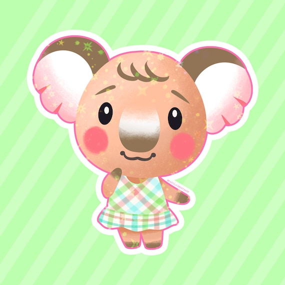 Melba Animal Crossing Cute Vinyl Sparkly Star Holographic - Etsy UK