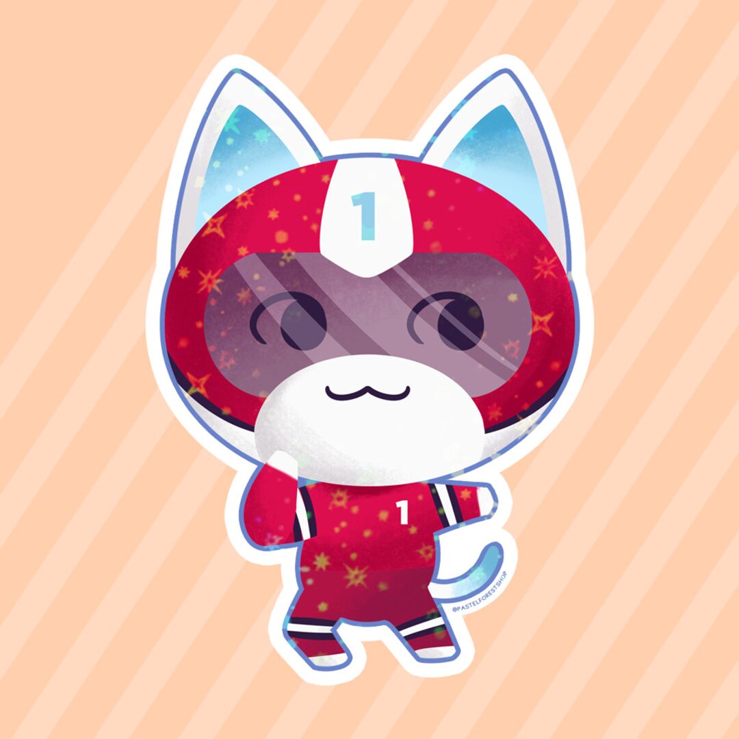 Kidcat Animal Crossing Cute Vinyl Sparkly Star Holographic Sticker - Etsy