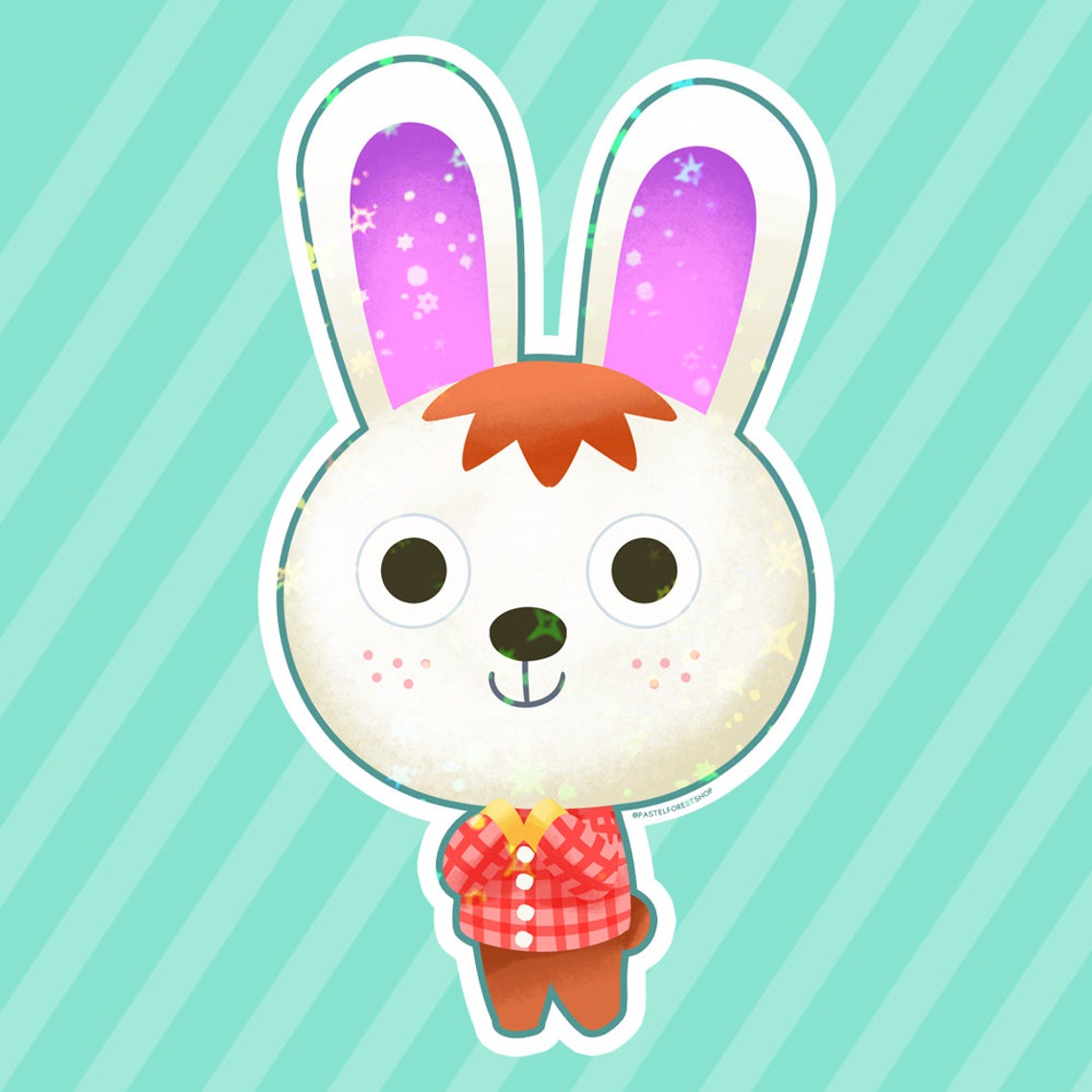 Gabi Animal Crossing Cute Vinyl Sparkly Star Holographic - Etsy