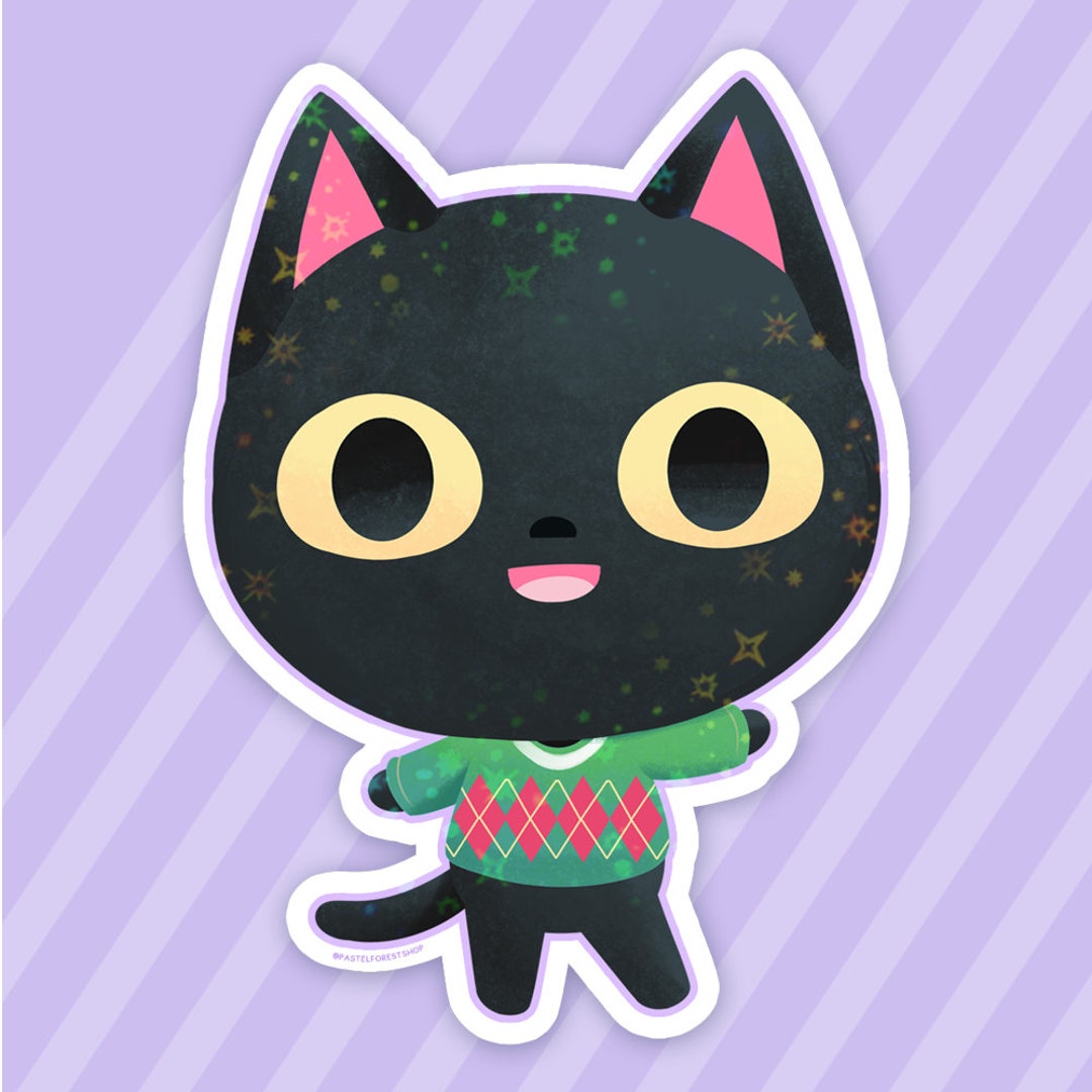 Kiki Animal Crossing Cute Vinyl Sparkly Star Holographic Sticker - Etsy