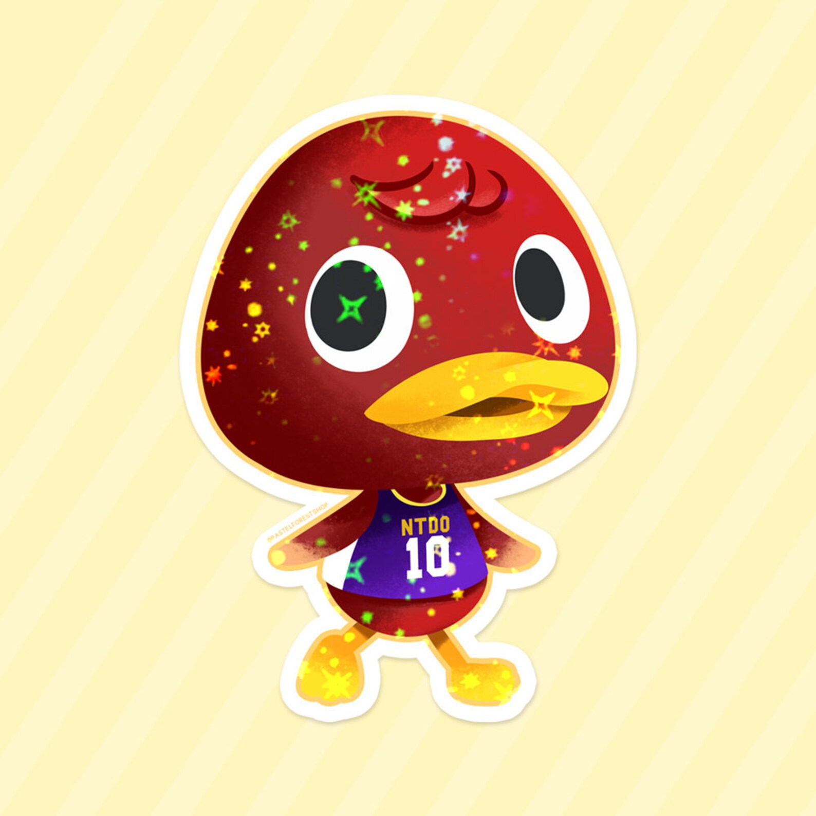 Bill Animal Crossing Cute Vinyl Sparkly Star Holographic Sticker - Etsy