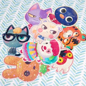 Bangle Animal Crossing Cute Vinyl Sparkly Star Holographic Sticker - Etsy