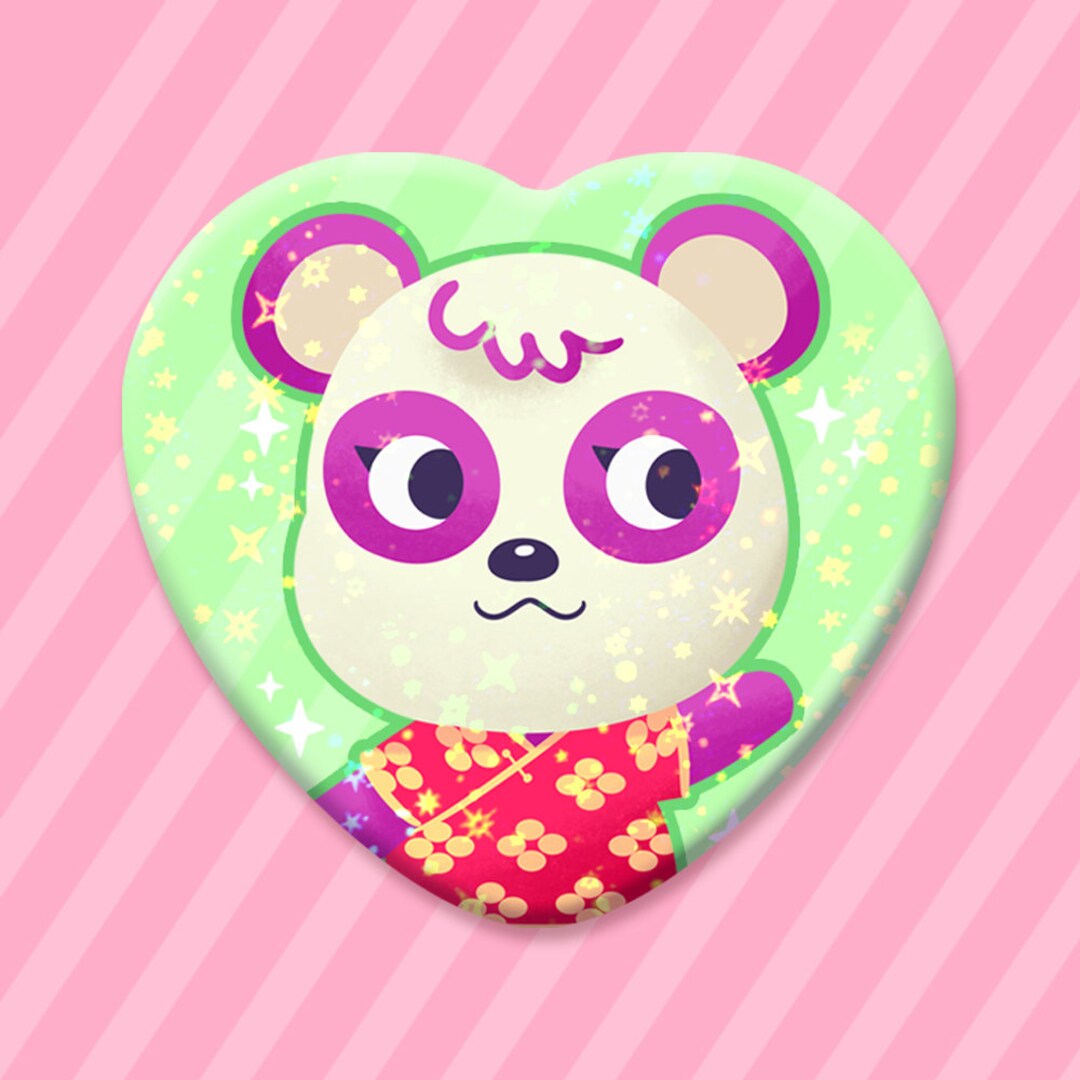 Pinky Animal Crossing Cute Metal Sparkly Star Holographic - Etsy Hong Kong