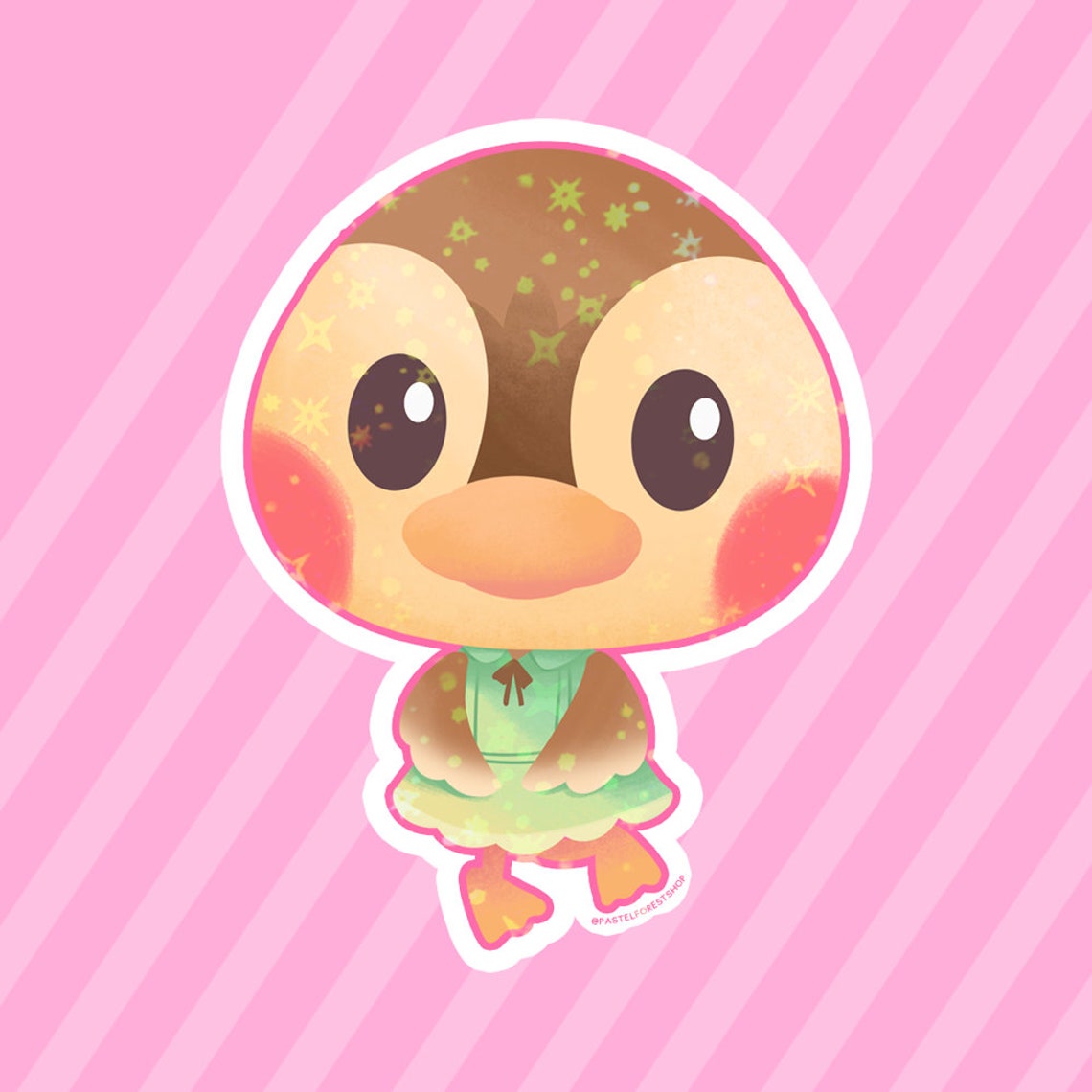 Molly Animal Crossing Cute Vinyl Sparkly Star Holographic | Etsy