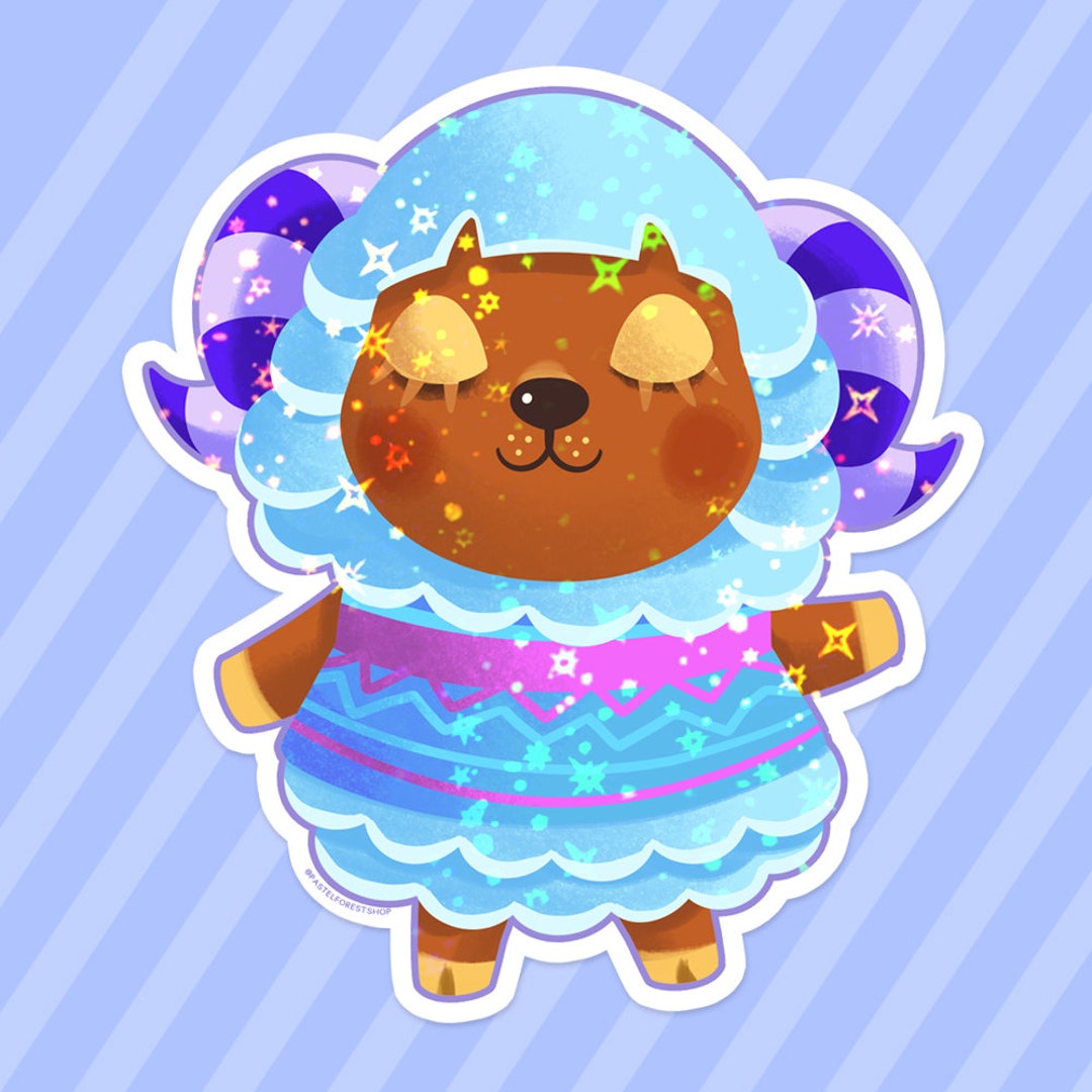 Baarbara Animal Crossing Cute Vinyl Sparkly Star Holographic Sticker - Etsy