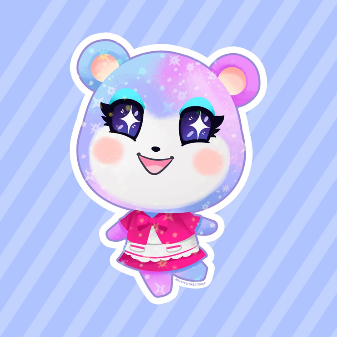 Judy Animal Crossing Cute Vinyl Sparkly Star Holographic Sticker - Etsy