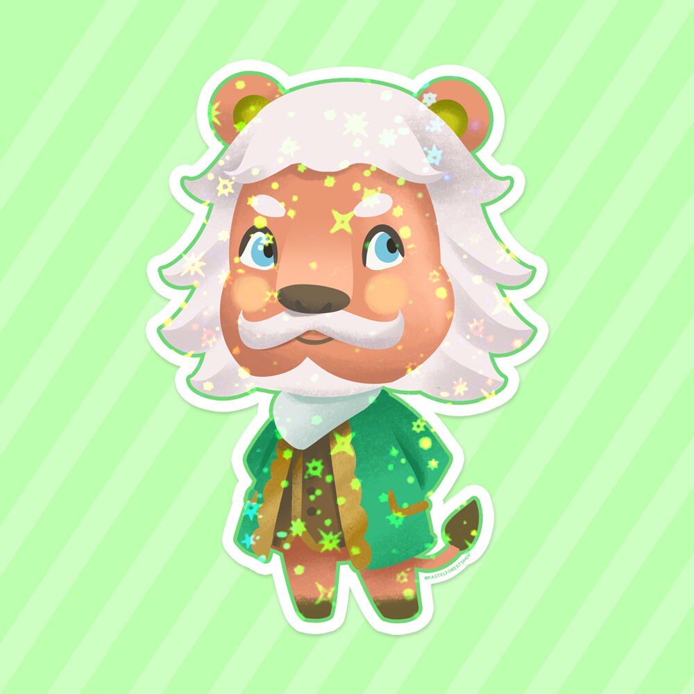 Lionel Animal Crossing Cute Vinyl Sparkly Star Holographic Sticker ...