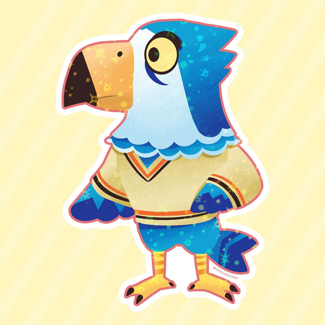 Pierce Animal Crossing Cute Vinyl Sparkly Star Holographic Sticker - Etsy