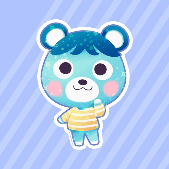 Bluebear Animal Crossing Cute Vinyl Sparkly Star Holographic - Etsy Canada