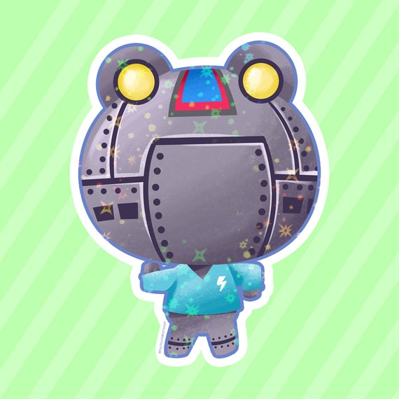 Ribbot Animal Crossing Cute Vinyl Sparkly Star Holographic | Etsy