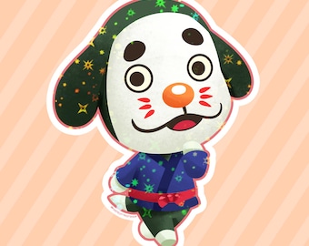Cole Animal Crossing Cute Vinyl Sparkly Star Holographic Sticker - Etsy