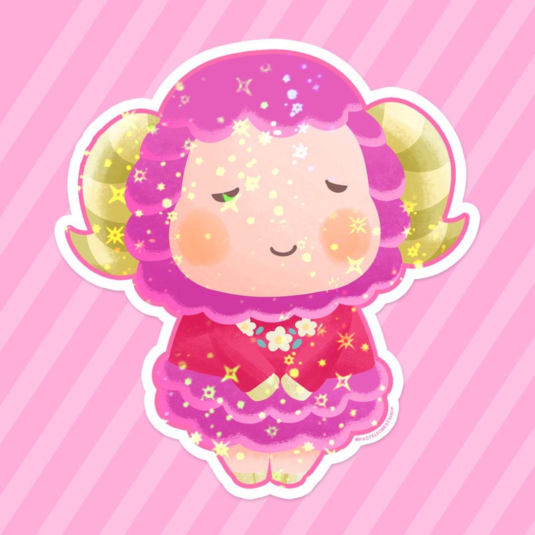 Stella Animal Crossing Cute Vinyl Sparkly Star Holographic Sticker - Etsy