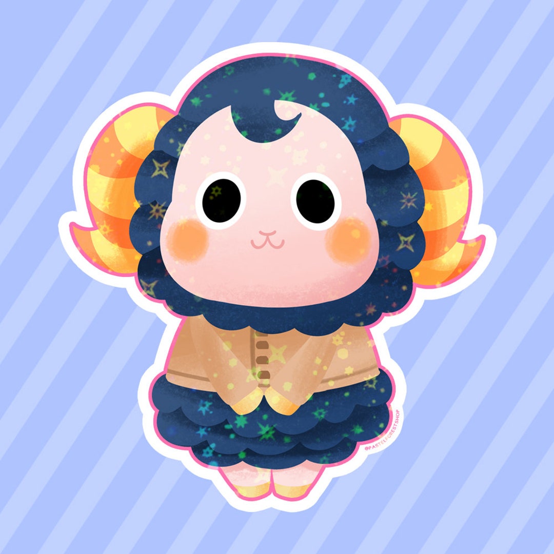 Eunice Animal Crossing lindo vinilo brillante estrella holográfica ...