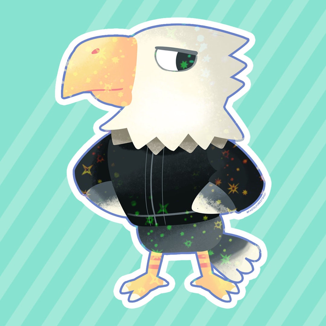 Apollo Animal Crossing Cute Vinyl Sparkly Star Holographic Sticker - Etsy