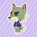 Dobie Animal Crossing Cute Vinyl Sparkly Star Holographic Sticker - Etsy