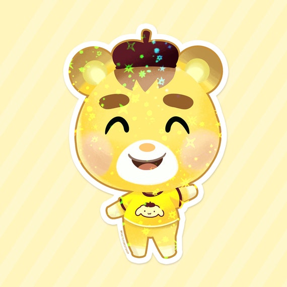 Marty Animal Crossing Cute Vinyl Sparkly Star Holographic | Etsy