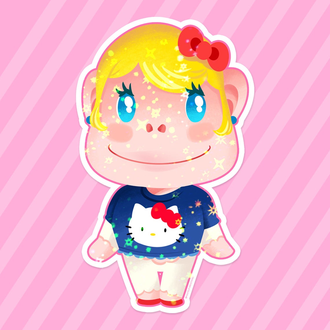 Rilla Animal Crossing Cute Vinyl Sparkly Star Holographic - Etsy Canada