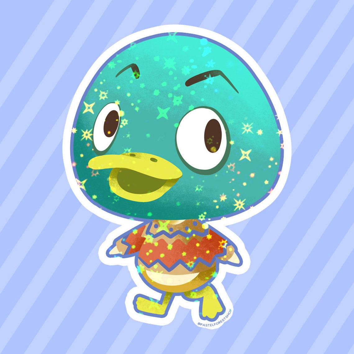 Drake Animal Crossing Cute Vinyl Sparkly Star Holographic | Etsy