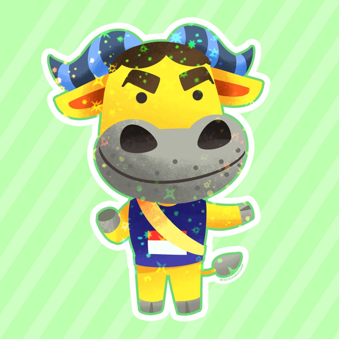 Coach Animal Crossing Cute Vinyl Sparkly Star Holographic Sticker - Etsy