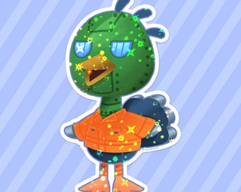 Cole Animal Crossing Cute Vinyl Sparkly Star Holographic Sticker - Etsy