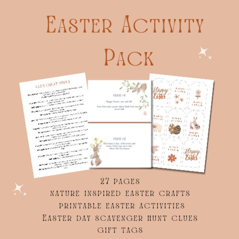 Printable Easter Activity Pack, Nature Crafts, Activities and Scavenger ...