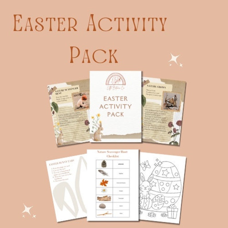 Printable Easter Activity Pack, Nature Crafts, Activities and Scavenger ...