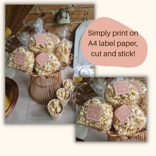 Printable Baby Shower Stickers, Instant Download, Print at Home, Boho ...