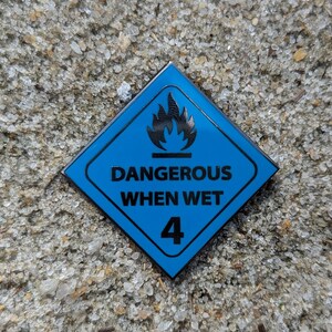 Hazard Signs Hard Enamel Pins - NFPA Diamond, Crush Warning, Dangerous ...