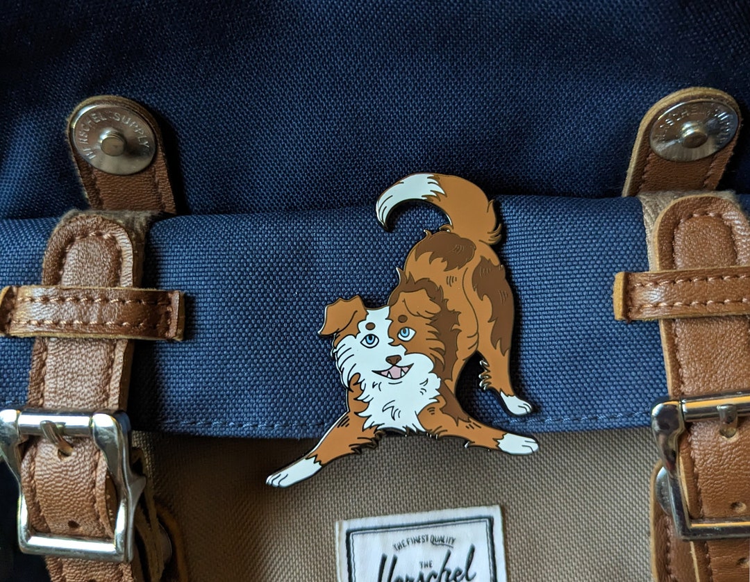 Red Merle Border Collie Hard Enamel Pin - Etsy
