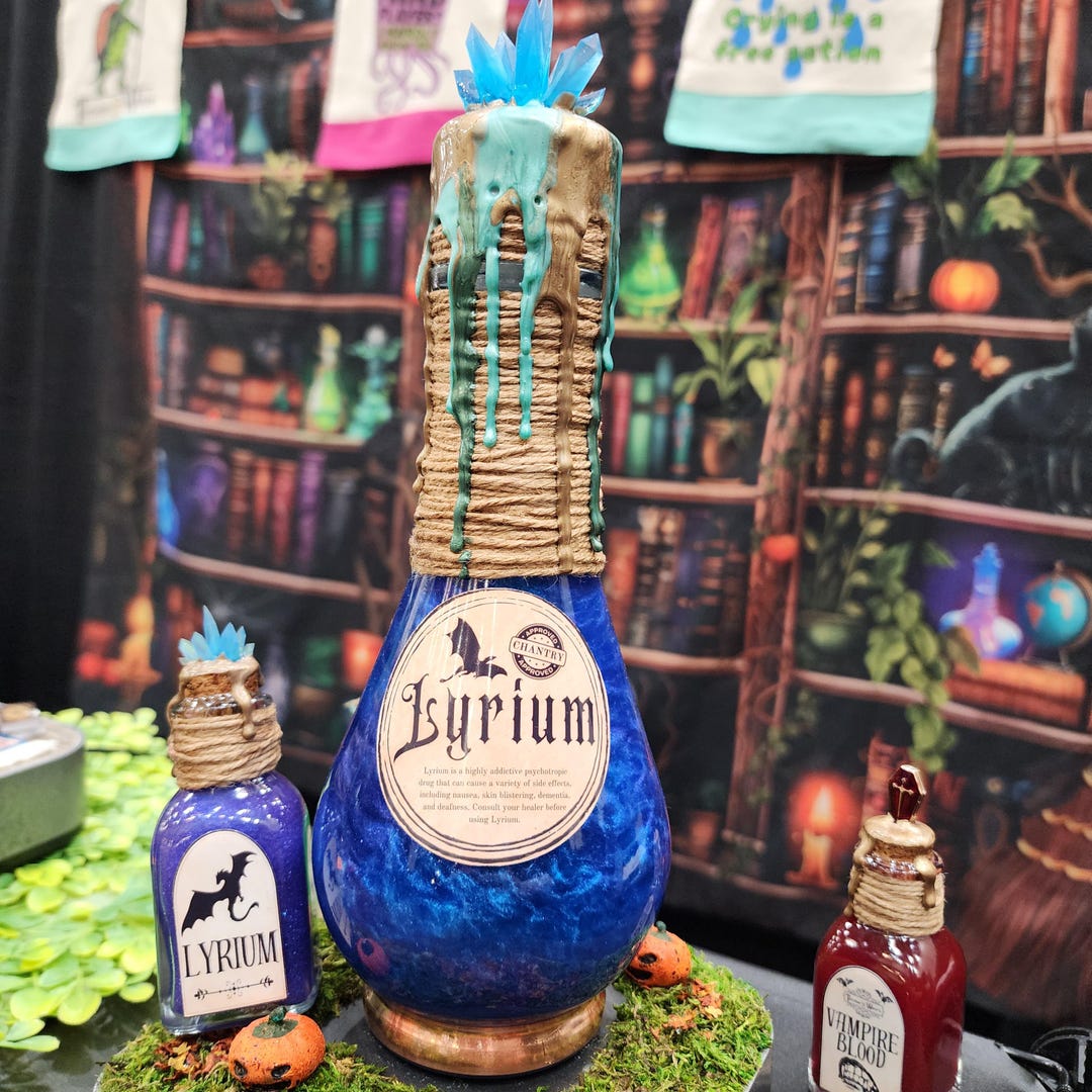 Lyrium Potion | Fantasy Potion Bottle | Inspired by Dragon Age - Etsy