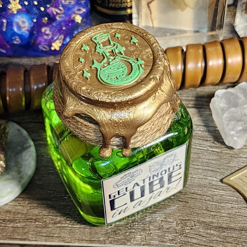 Gelatinous Cube in a Jar | Fantasy Potion Bottle | Dungeons and Dragons ...
