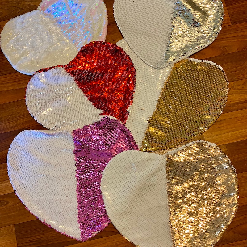 Sequin Heart - Etsy