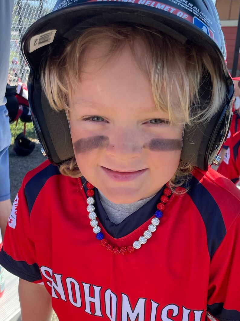 Pollyanna Rhinestone Baseball Bling Necklace, Handmade, Made to Order ...