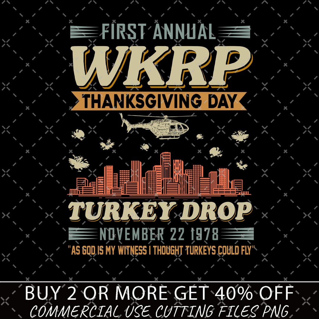 First Annual WKRP Thanksgiving Day Turkey Drop Les Nessman PNG, Funny ...