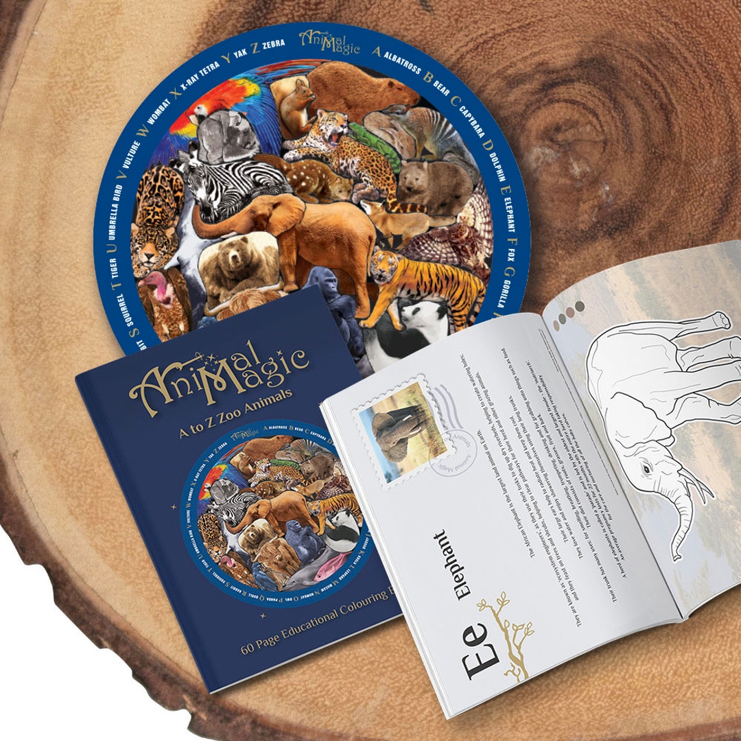 A to Z of Wildlife - Cluster Puzzle and Matching Activity Book - Etsy