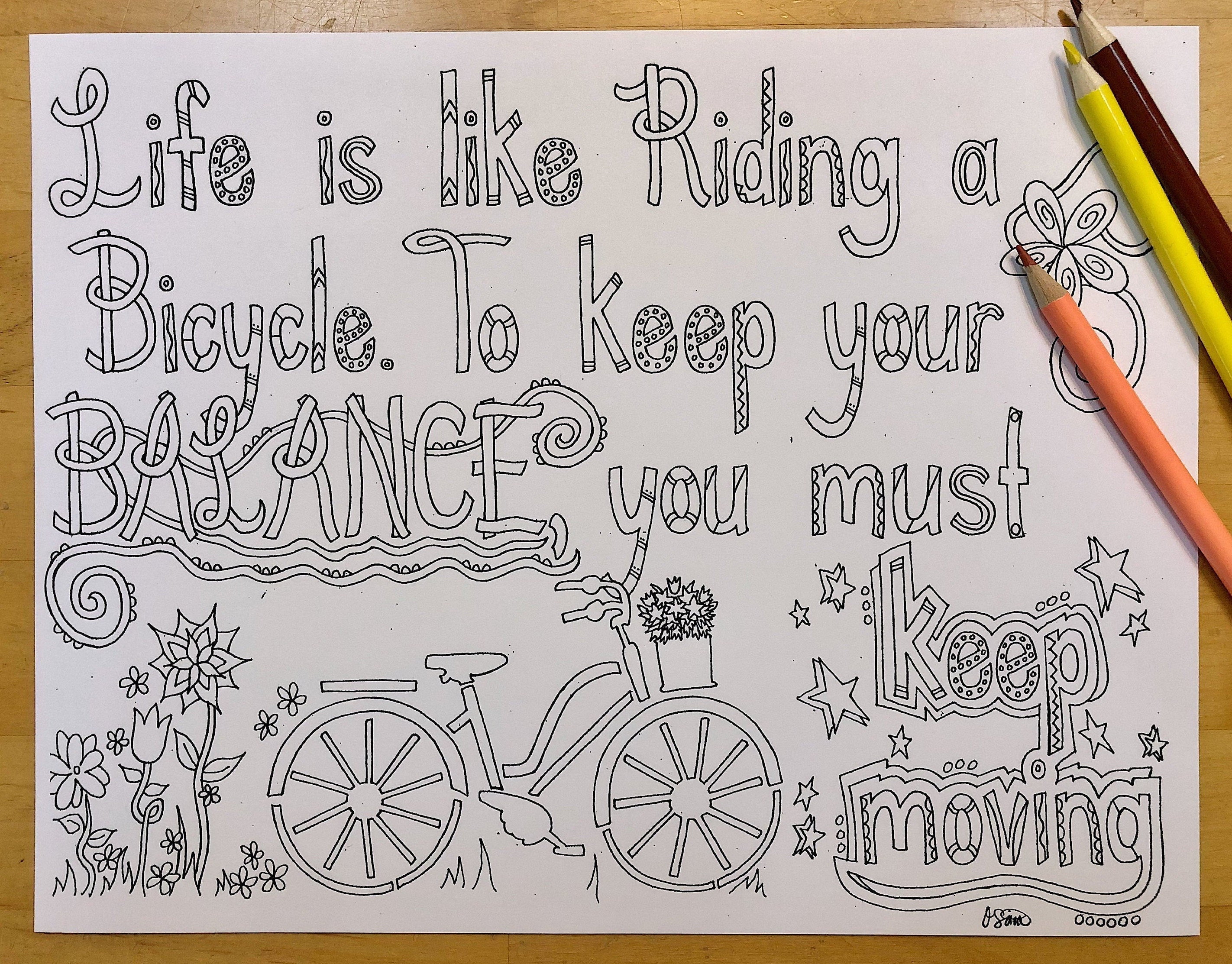 Positivity Coloring Pages for Adults, Instant PDF Download, 6 Coloring ...