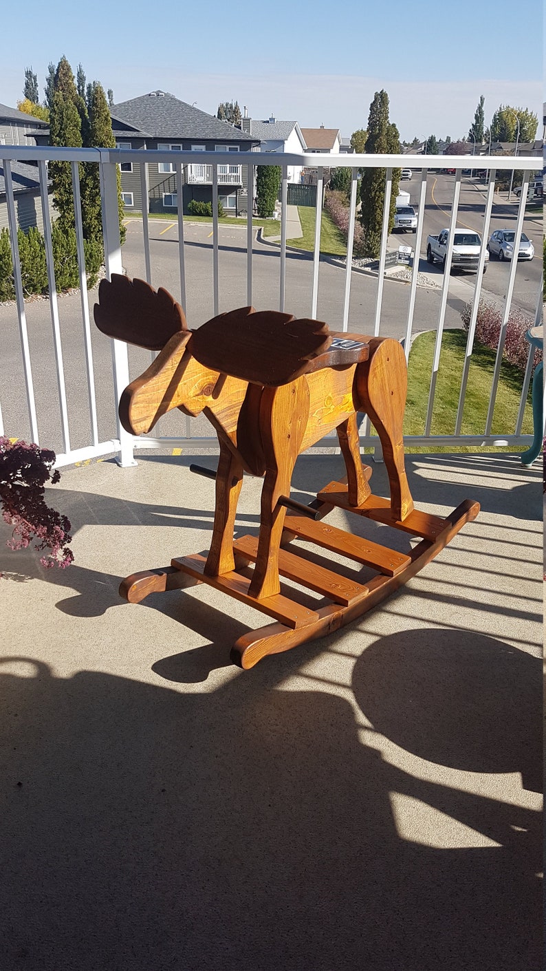 Personalized Handmade Wooden Custom Rocking Moose - Etsy Canada