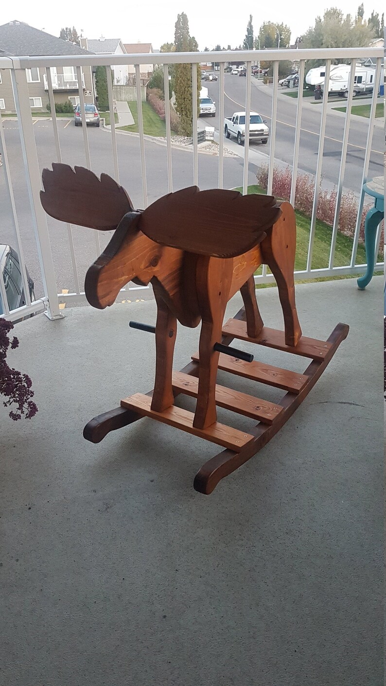 Personalized Handmade Wooden Custom Rocking Moose - Etsy Canada