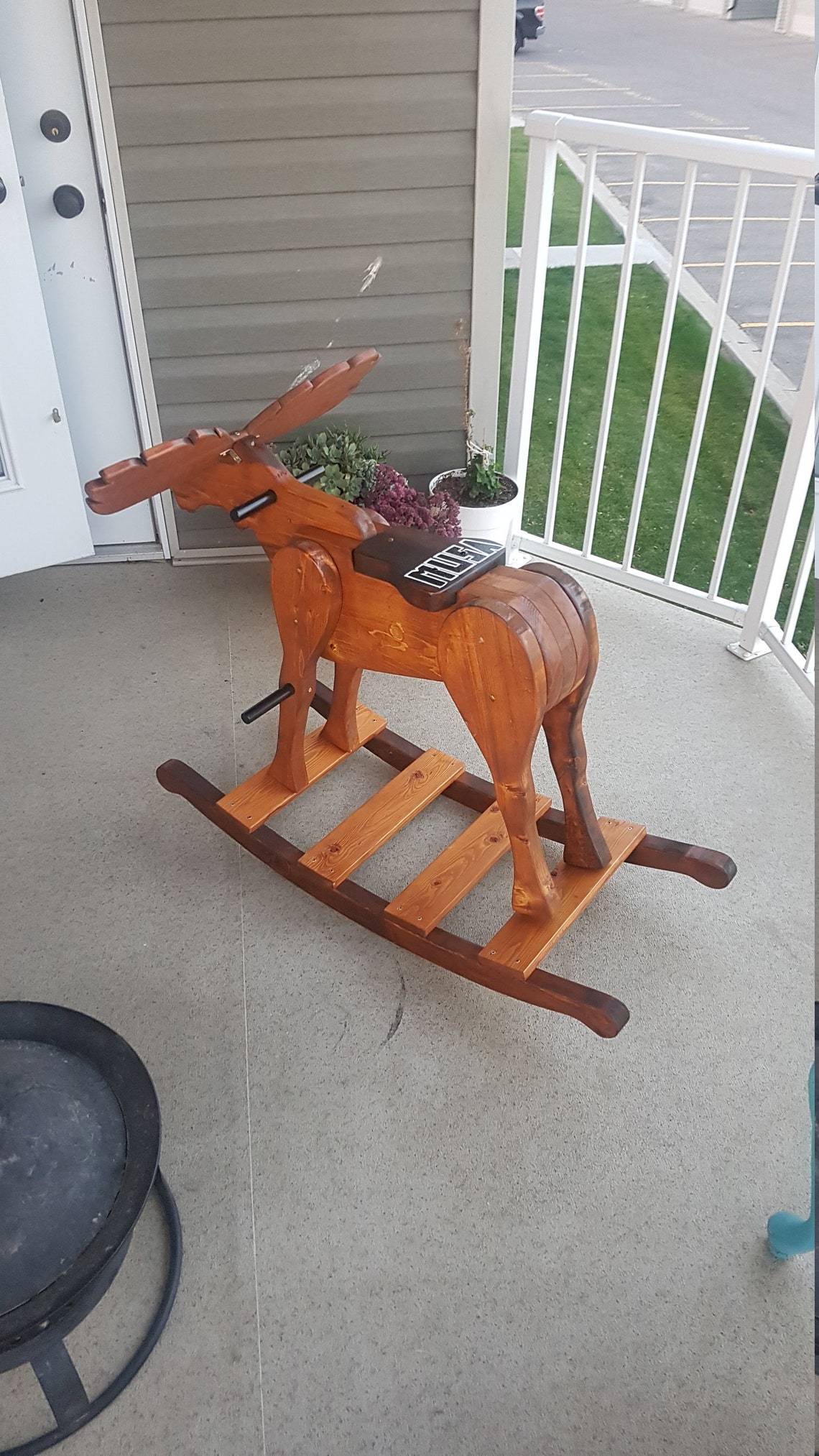 Personalized Handmade Wooden Custom Rocking Moose - Etsy Canada