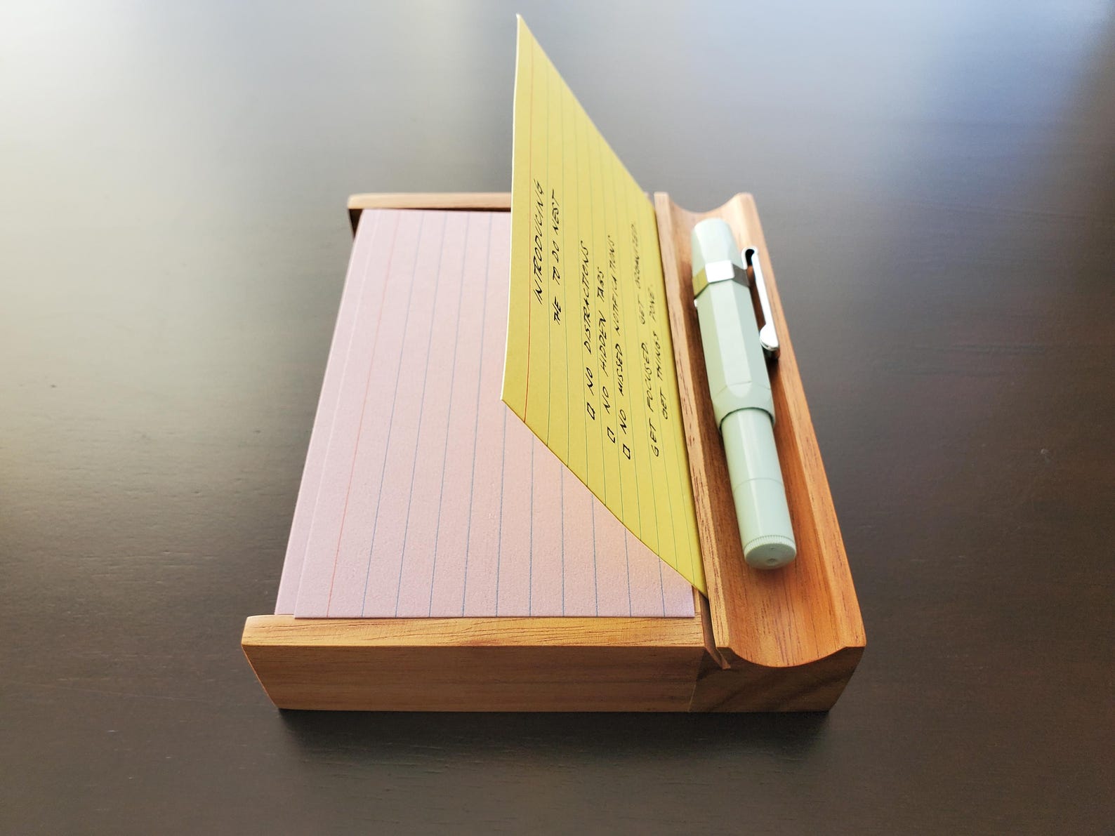 The "to-do-nest" - Index Card Holder - Bedside Index Card Stand - Index ...