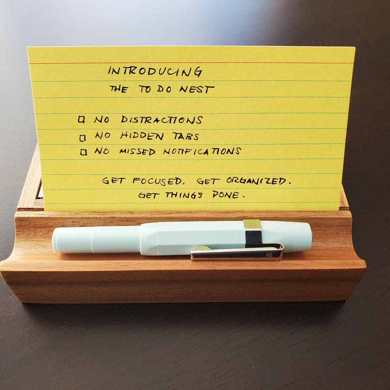 Index Card Holder - Etsy