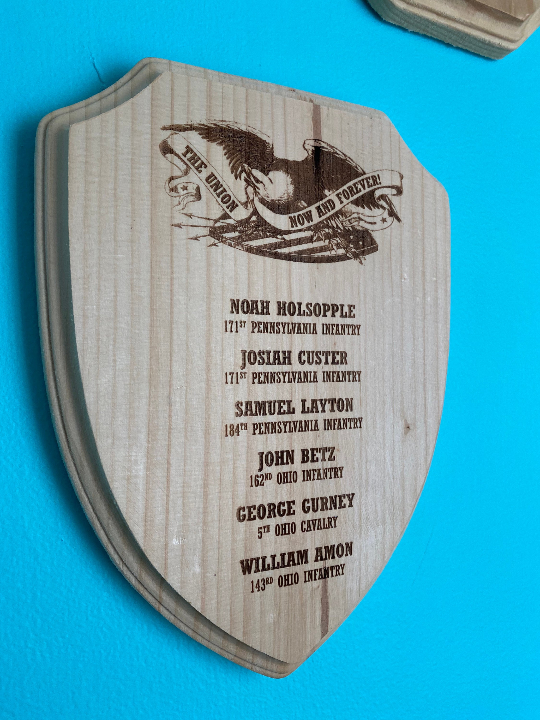 Custom Union Veteran Heritage Shield - Etsy