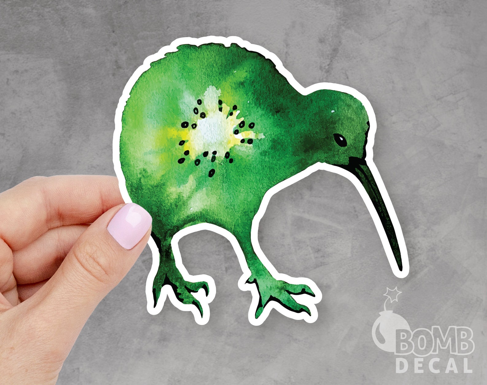 Kiwi Bird Sticker Kiwi Sticker Fruit Sticker Food Sticker | Etsy