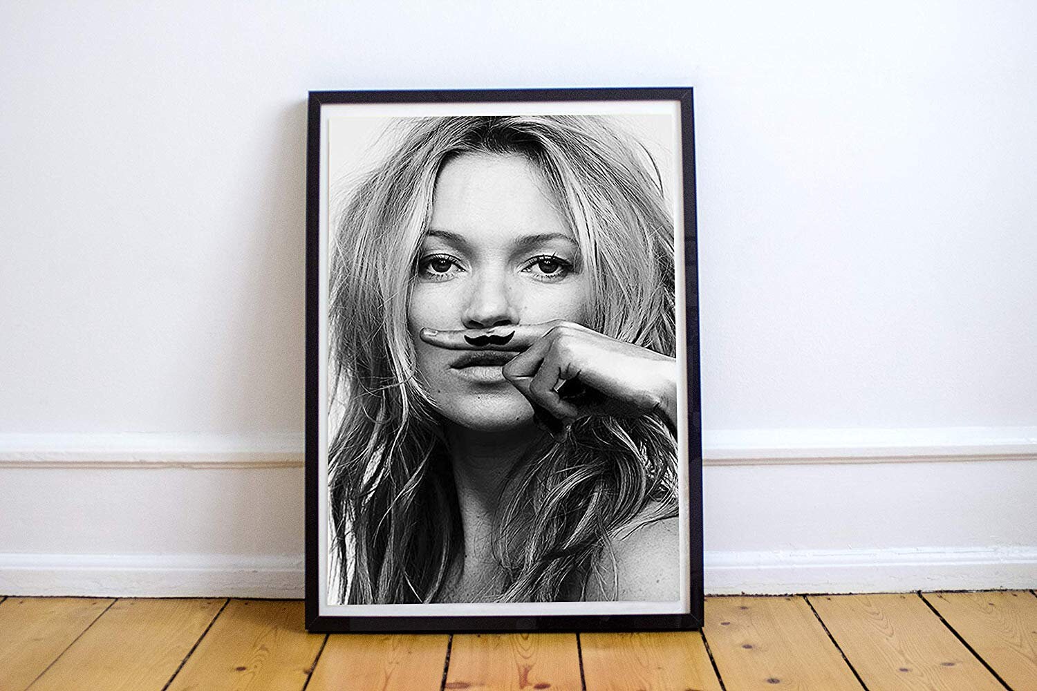 Kate Moss Moustache Wall Art Fashion Print Kate Moss Print - Etsy