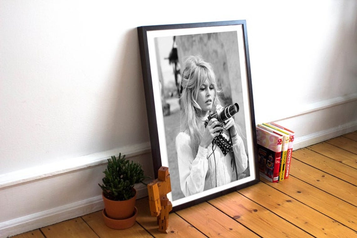 Brigitte Bardot Camera Art Print, Bridget Bardot Art Print, Fashion Art ...