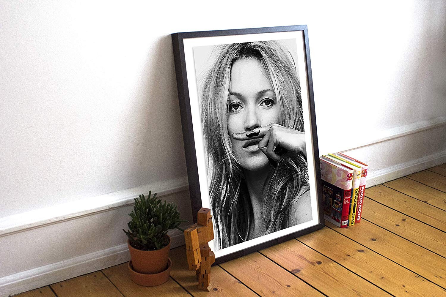 Kate Moss Moustache Wall Art Fashion Print Kate Moss Print - Etsy